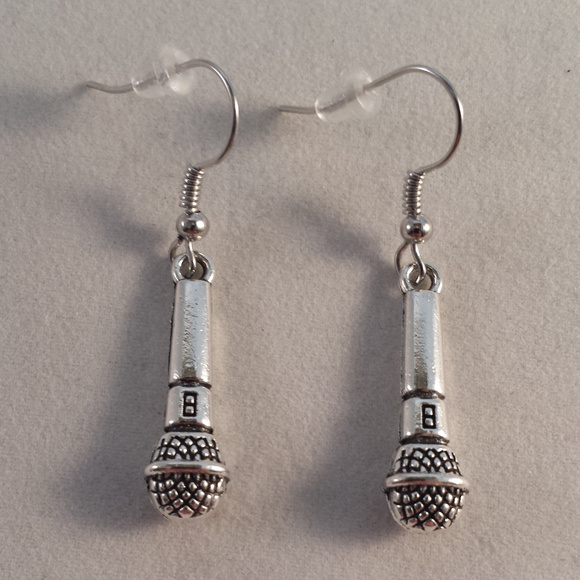 Kristy's Jewels | Jewelry | Silver Microphone Earrings Hypoallergenic ...